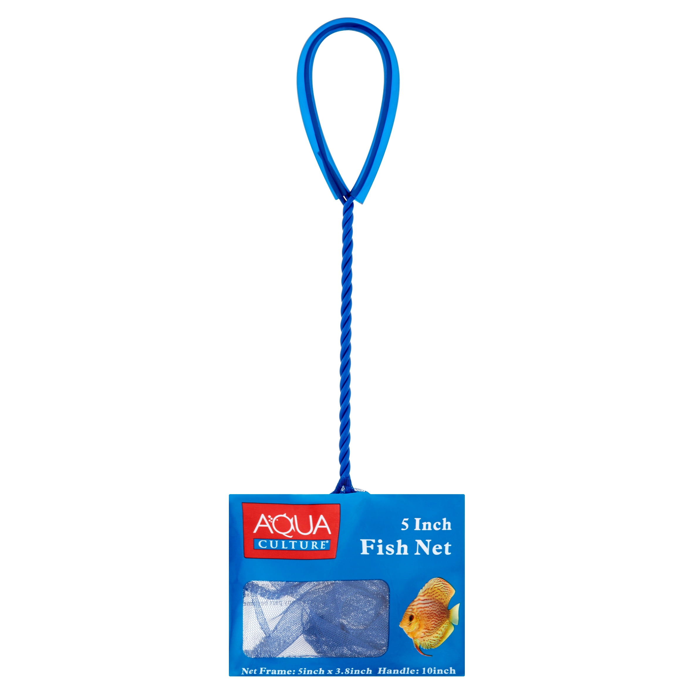 Aqua Culture Plastic & Nylon 5" Blue Fish Net - Walmart.com