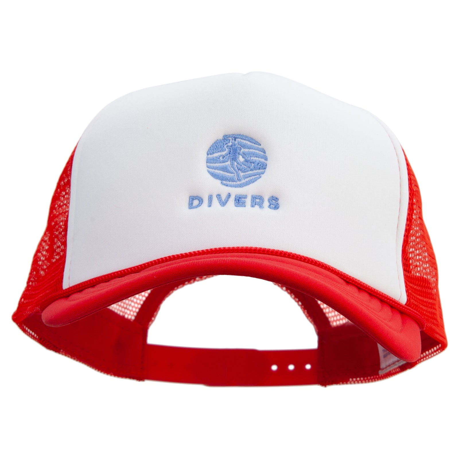Aqua Divers Logo Embroidered Summer Foam Mesh Trucker Cap - Red OSFM ...