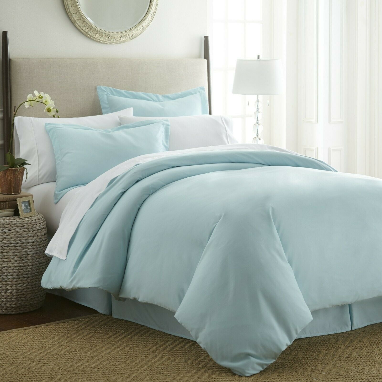 Aqua Duvet Cover Full/Queen Size Set, 3 Pcs Soft Comfy Duvet Not ...