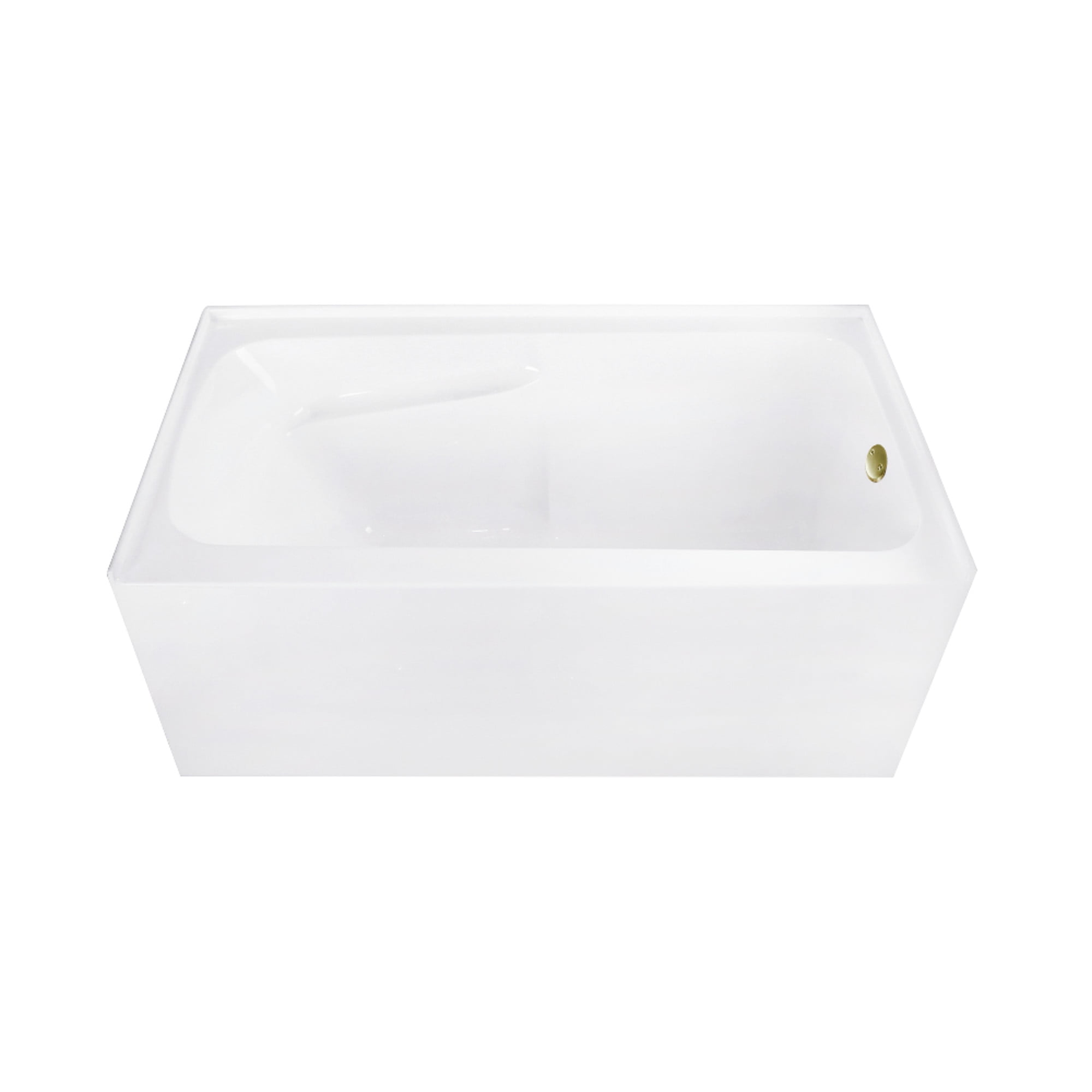 Aqua Eden CVTAP543023R3 54" Acrylic Rectangular 3-Wall Alcove Tub with ...