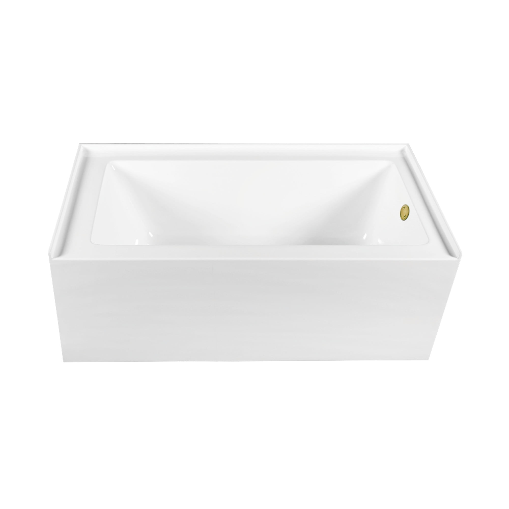 Aqua Eden CVTDE603122R2 60" Acrylic Rectangular 3-Wall Alcove Tub ...