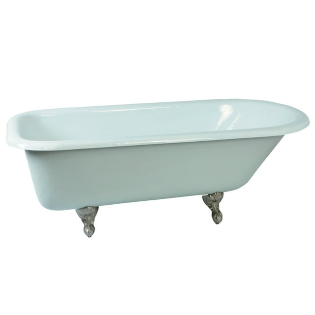 Aqua Eden NHVCTND673123T8 66-Inch Cast Iron Roll Top Clawfoot Tub (No ...
