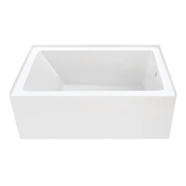 54 in. Acrylic Alcove Tub with Right Hand Drain, White - Walmart.com