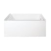 Aqua Eden VTDE483222L 48-Inch Acrylic Rectangular 3-Wall Alcove Tub ...
