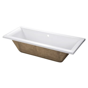 Aqua Eden VTPN603220R 60-Inch Acrylic Rectangular Drop-In Tub with ...