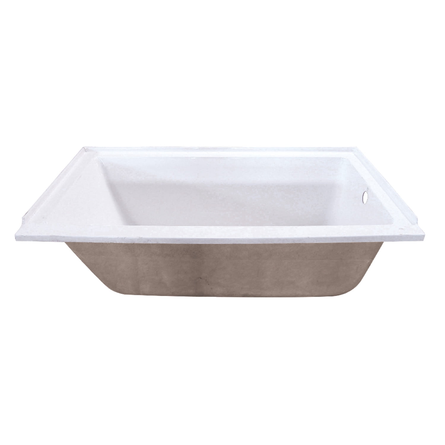 Aqua Eden XVTPN603220R 60-Inch Acrylic Rectangular Drop-In Tub with ...