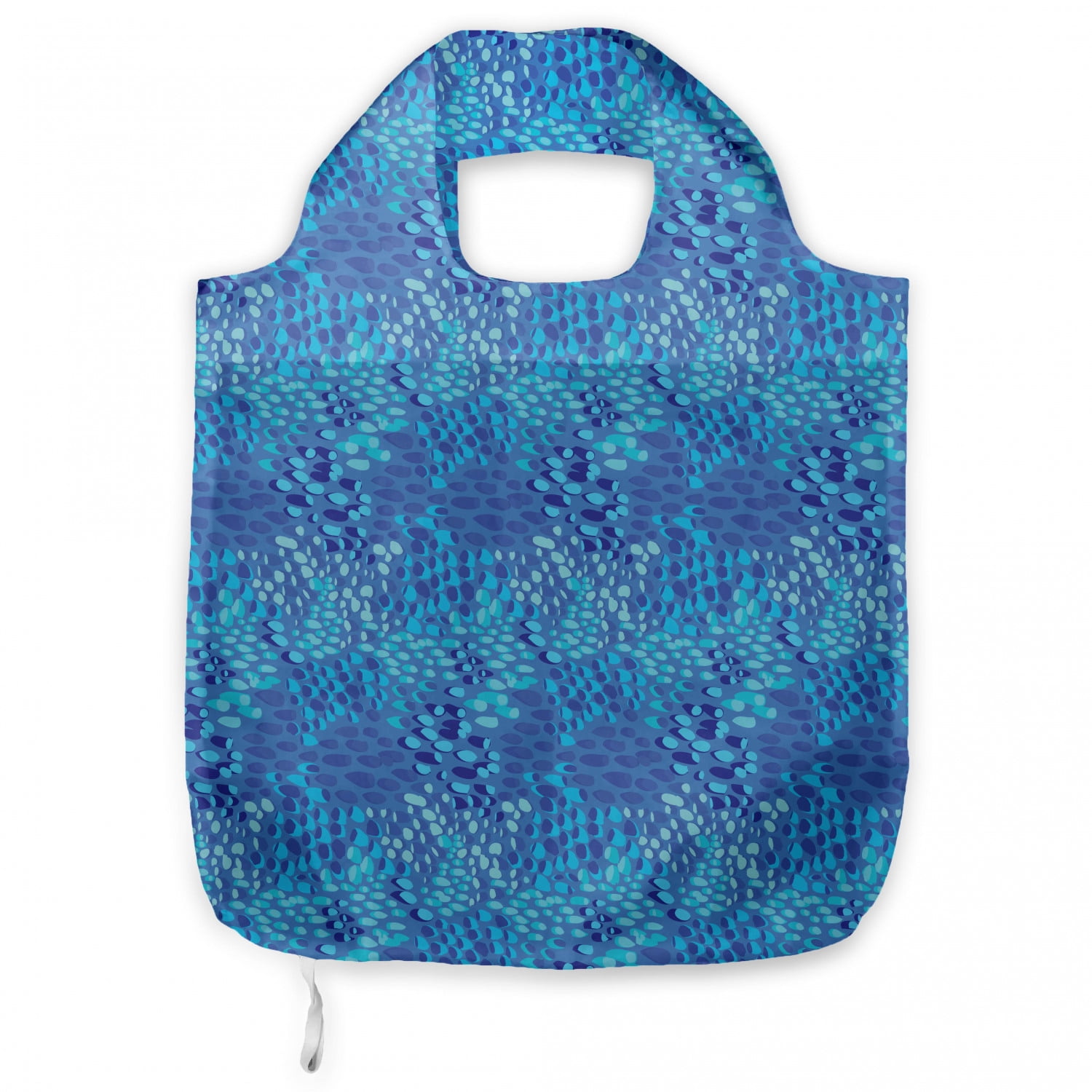 Aqua Fabric Shopping Tote, Animal Pattern Inspired by Tropical Fish ...