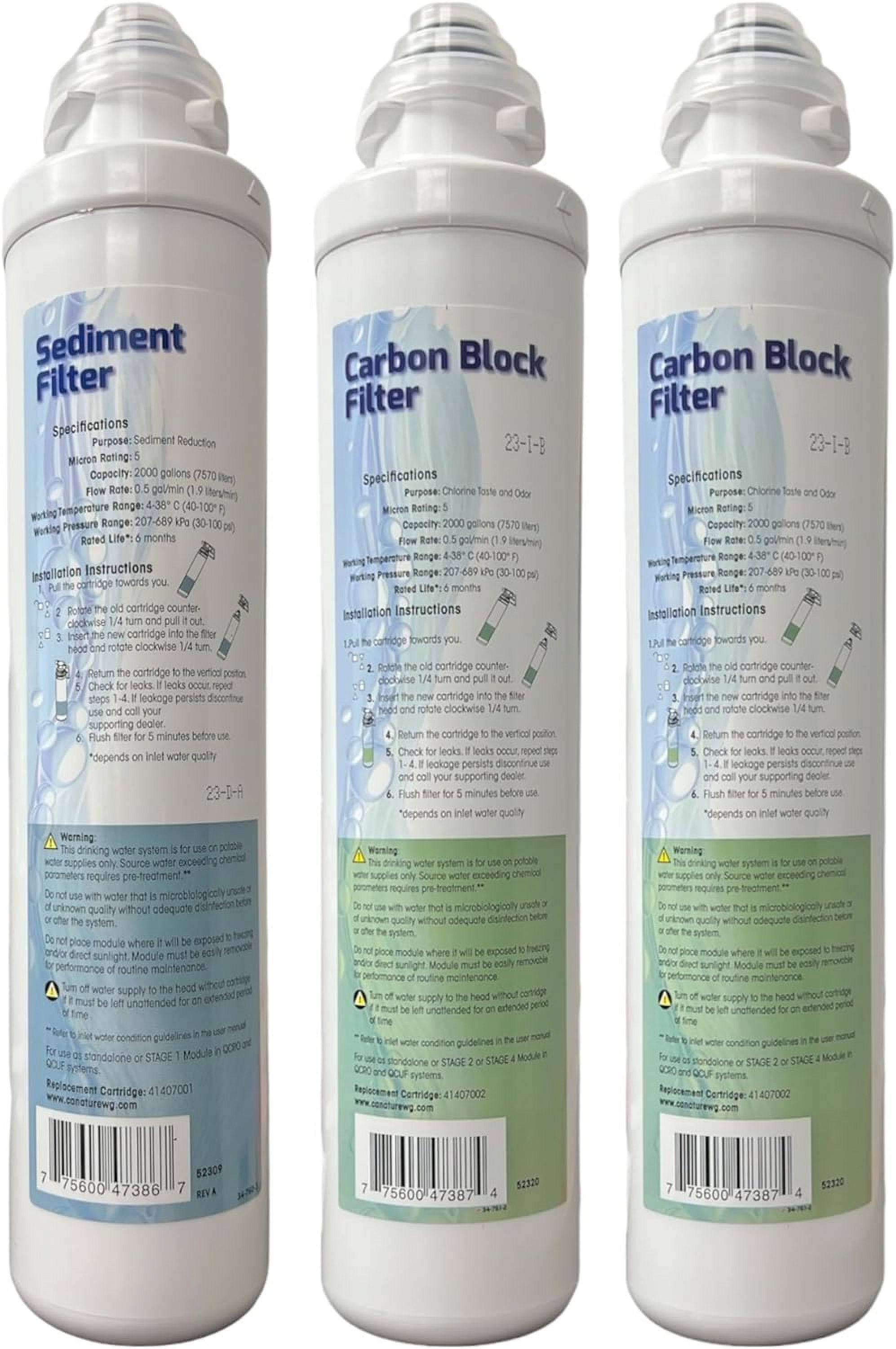 Aqua Flo Filter Replacement Kit for QCRO Set of 3 - Reverse Osmosis ...