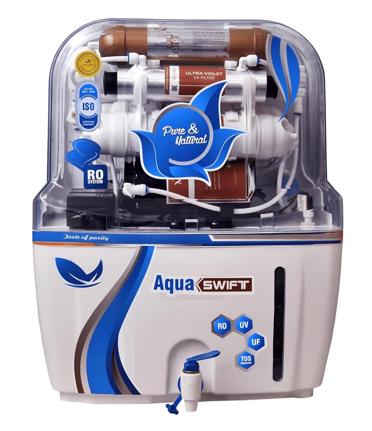 Aqua Fresh Swift RO Domestic Water Purifier White Original RO LED UV ...