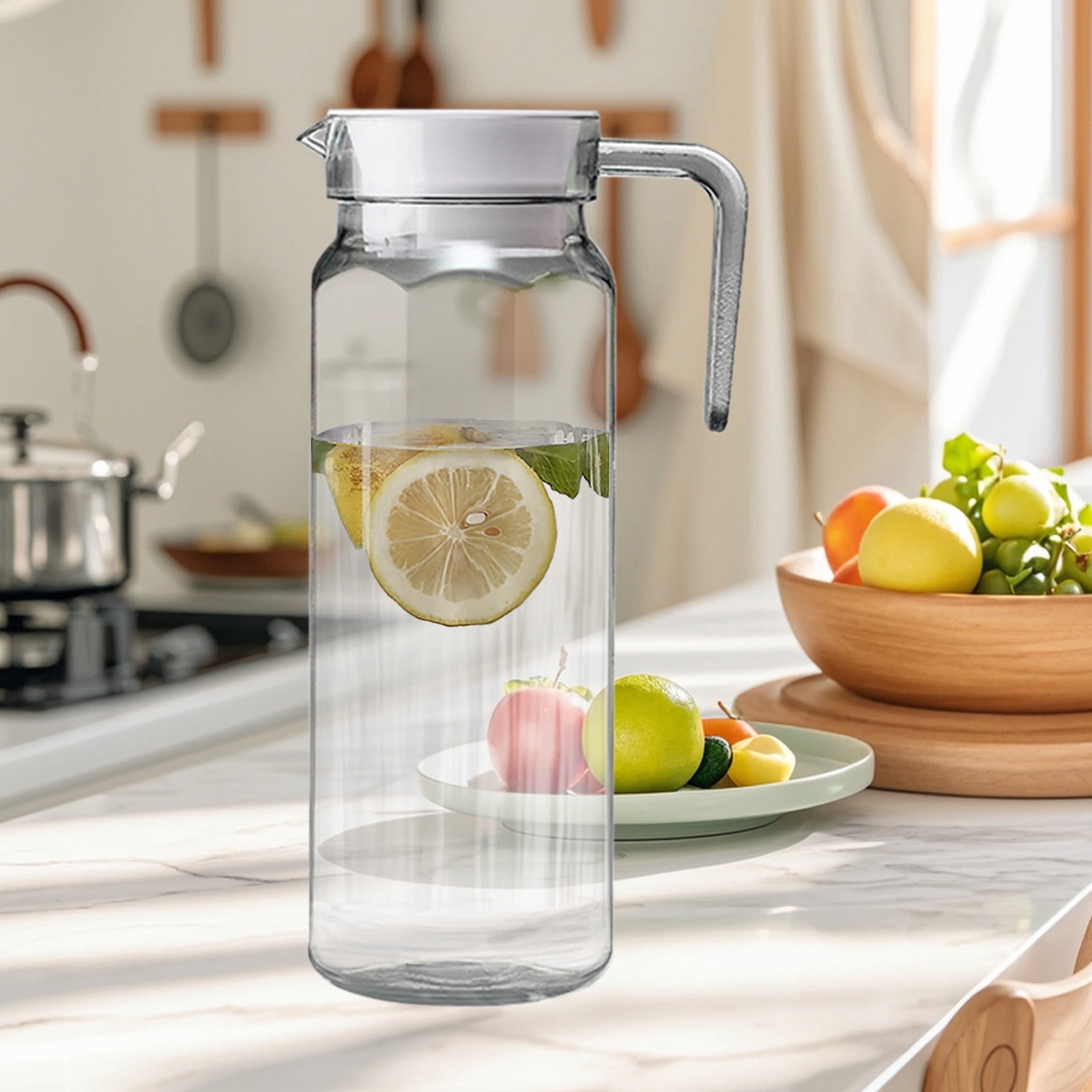 Aqua Fridge Door Water Jug with Handle BPA Free Plastic Pitcher with ...