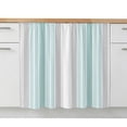 Aqua Gray Stripes Sink Skirt 10"W x 11"L,Dustproof Under Sink Curtain ...