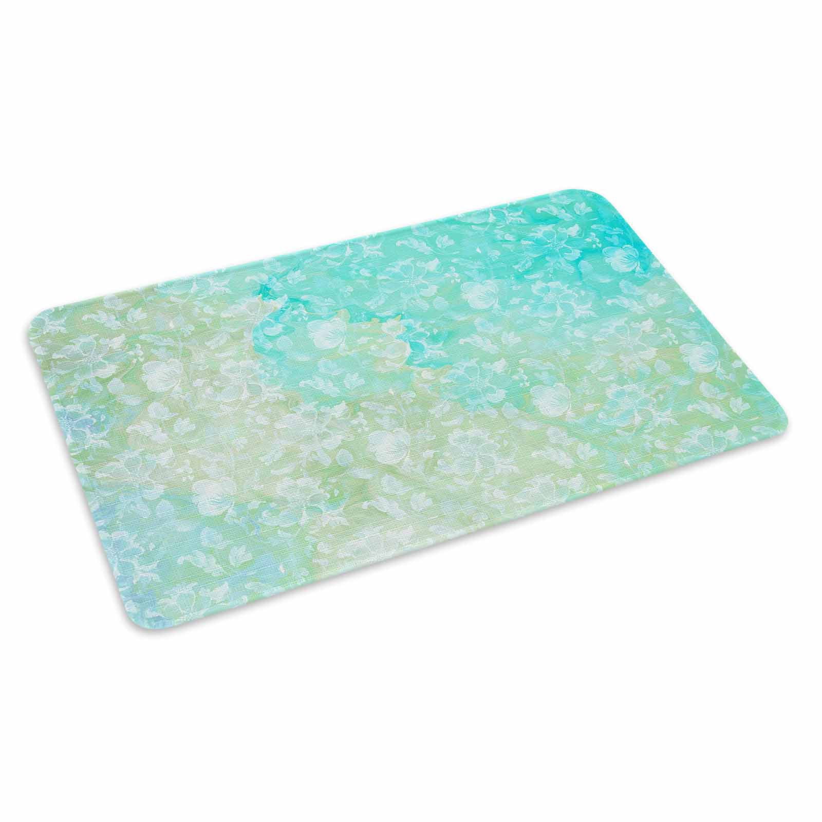 Aqua Green Doormat Outdoor Entrance 20"x31.5", Watercolor Colorful ...