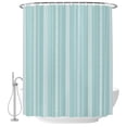 Aqua Green Stripes Shower Curtain for Bathroom, Classic Minimalist ...