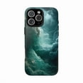 Aqua Green Swirling Ocean Currents Sea Waves Art with iPhone 17 to 11 ...