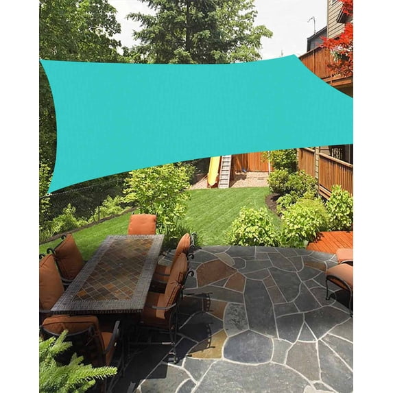 Aqua Green Waterproof Sun Shade Sail Green Solid Color Outdoor Patio ...