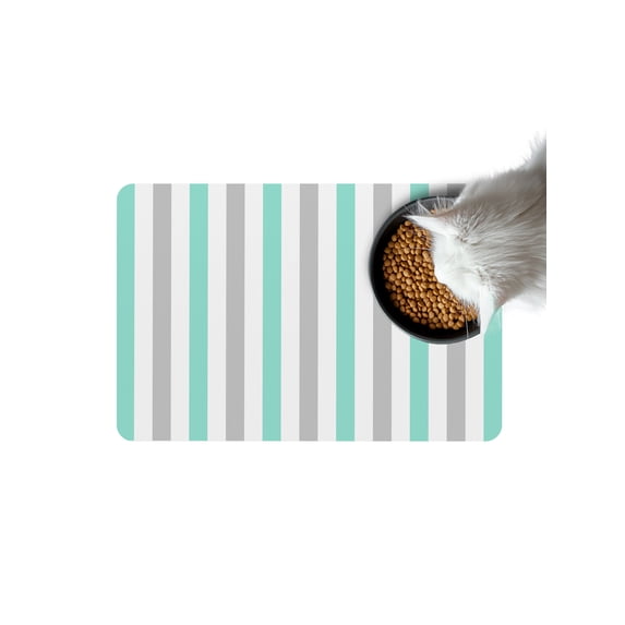 Aqua Grey White Stripes Doormat Non Slip Diatomaceous Earth Door Mat ...