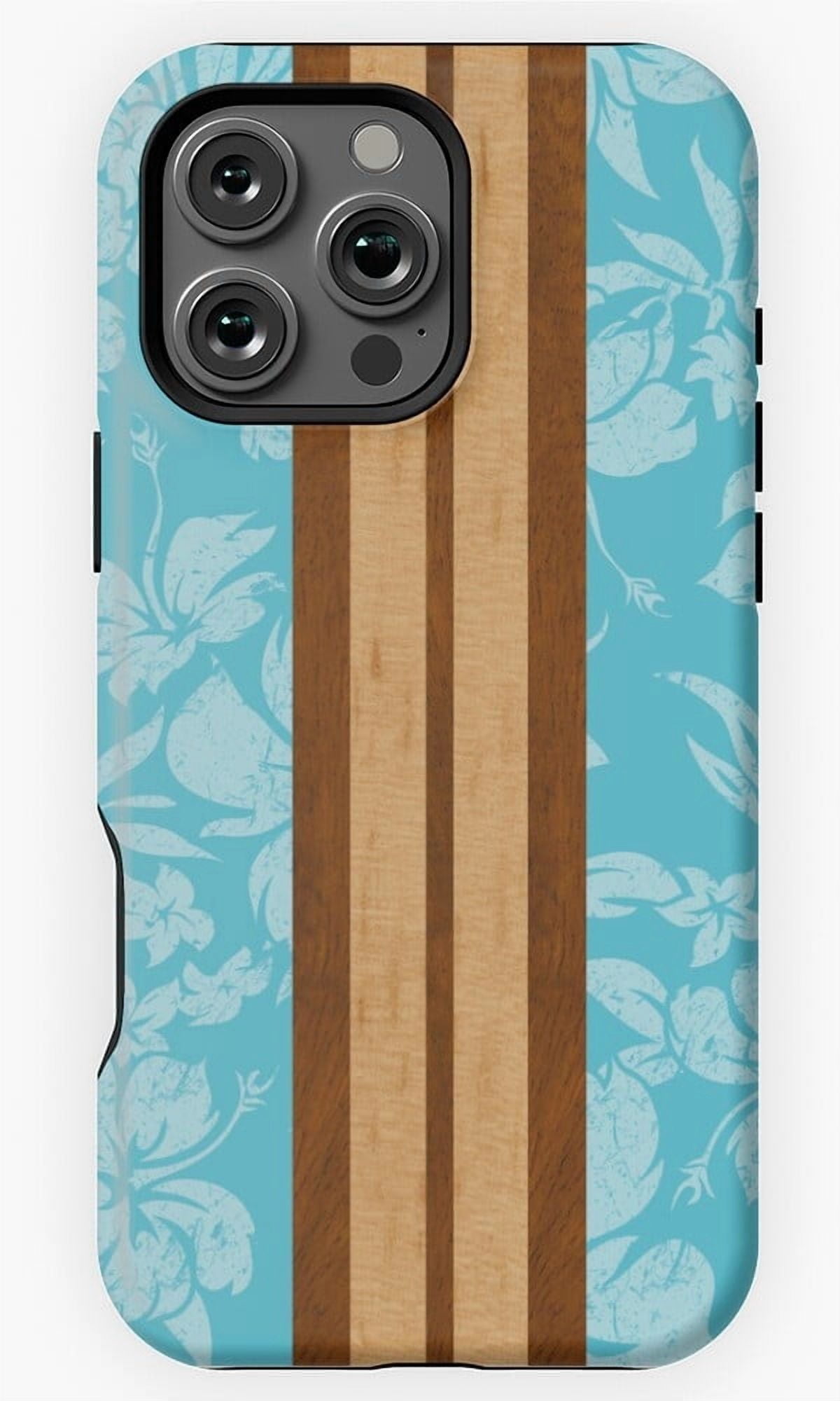 Aqua Hawaiian Surfboard Sunset Beach Phone Case for iPhone 11 12 13 14 ...