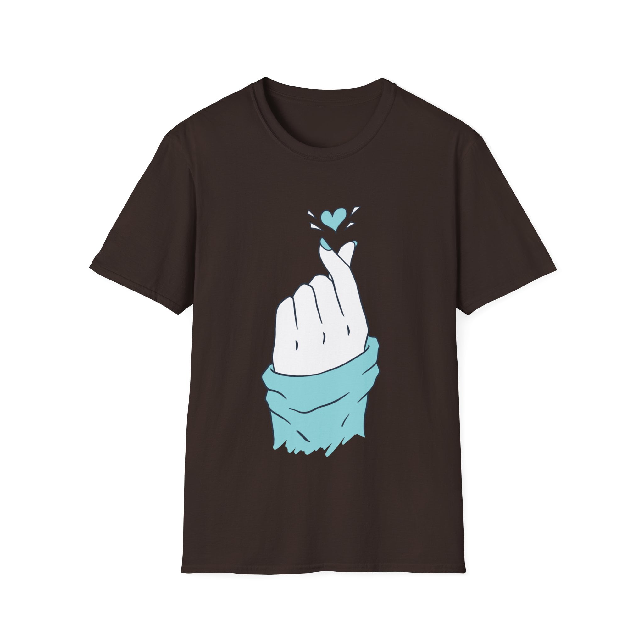 Aqua Heart Hands Men Women Love Graphic Novelty TShirt - Walmart.com