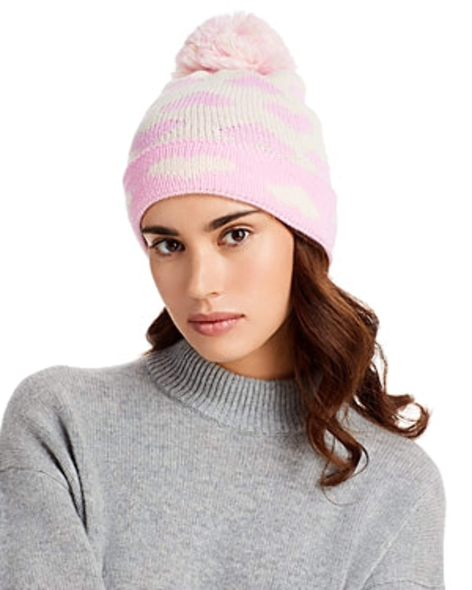 Aqua Heart Jacquard Cuffed Hat One Size: OS/Pink - Walmart.com