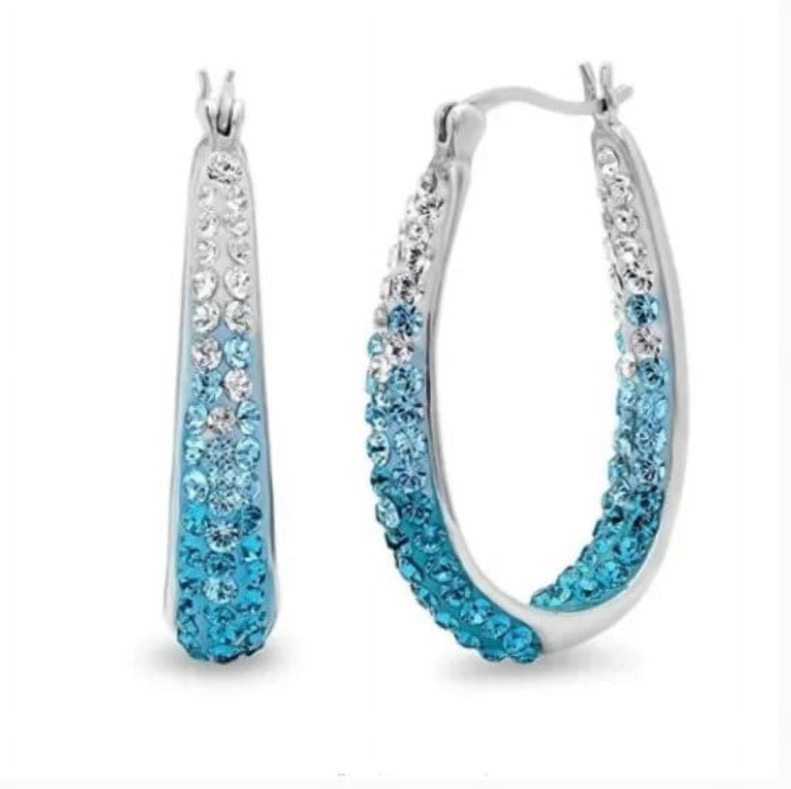 Aqua Hoop Ombre Earrings - Walmart.com