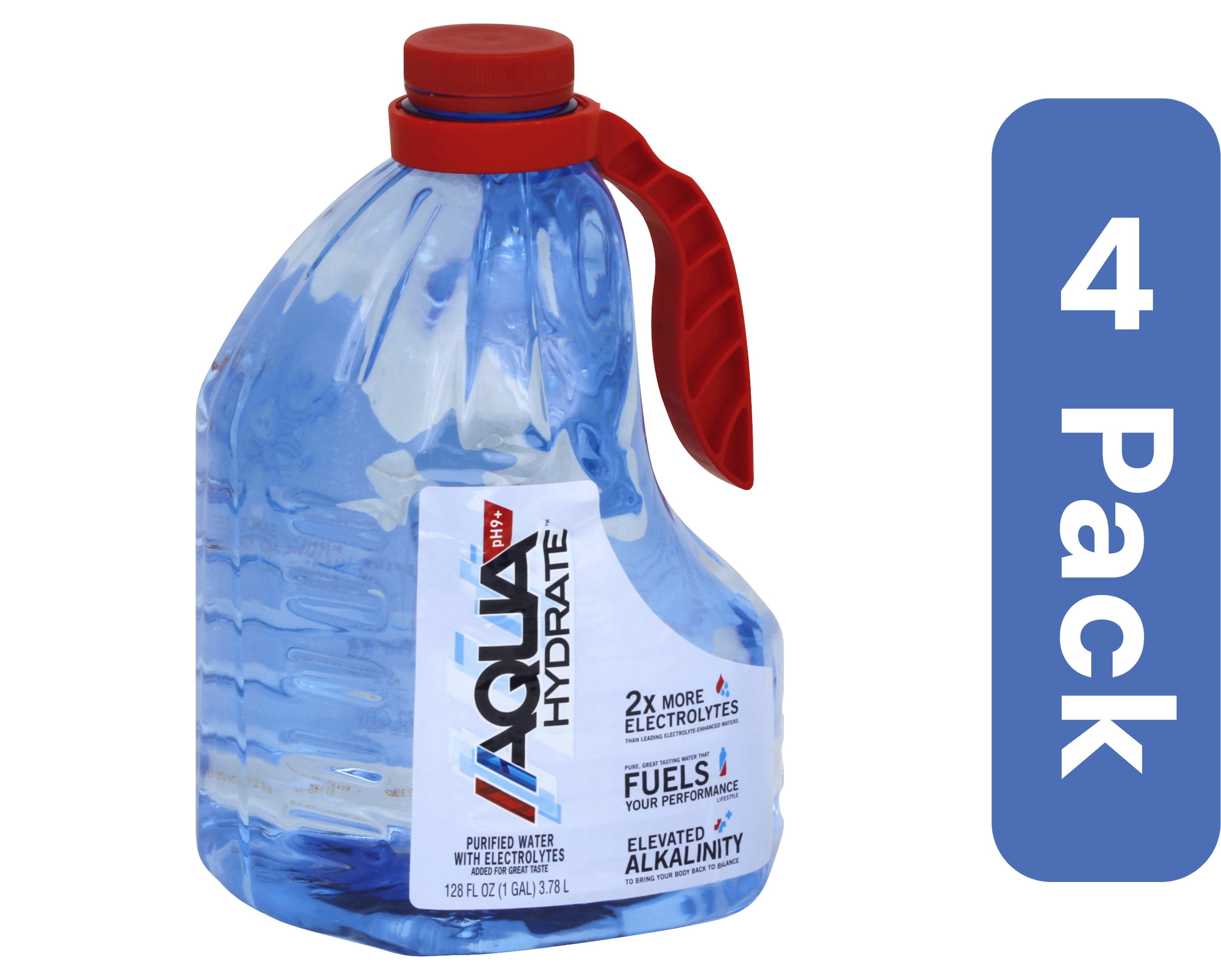 Aqua Hydrate Alkaline Water 1 Gallon (Pack of 4) - Walmart.com