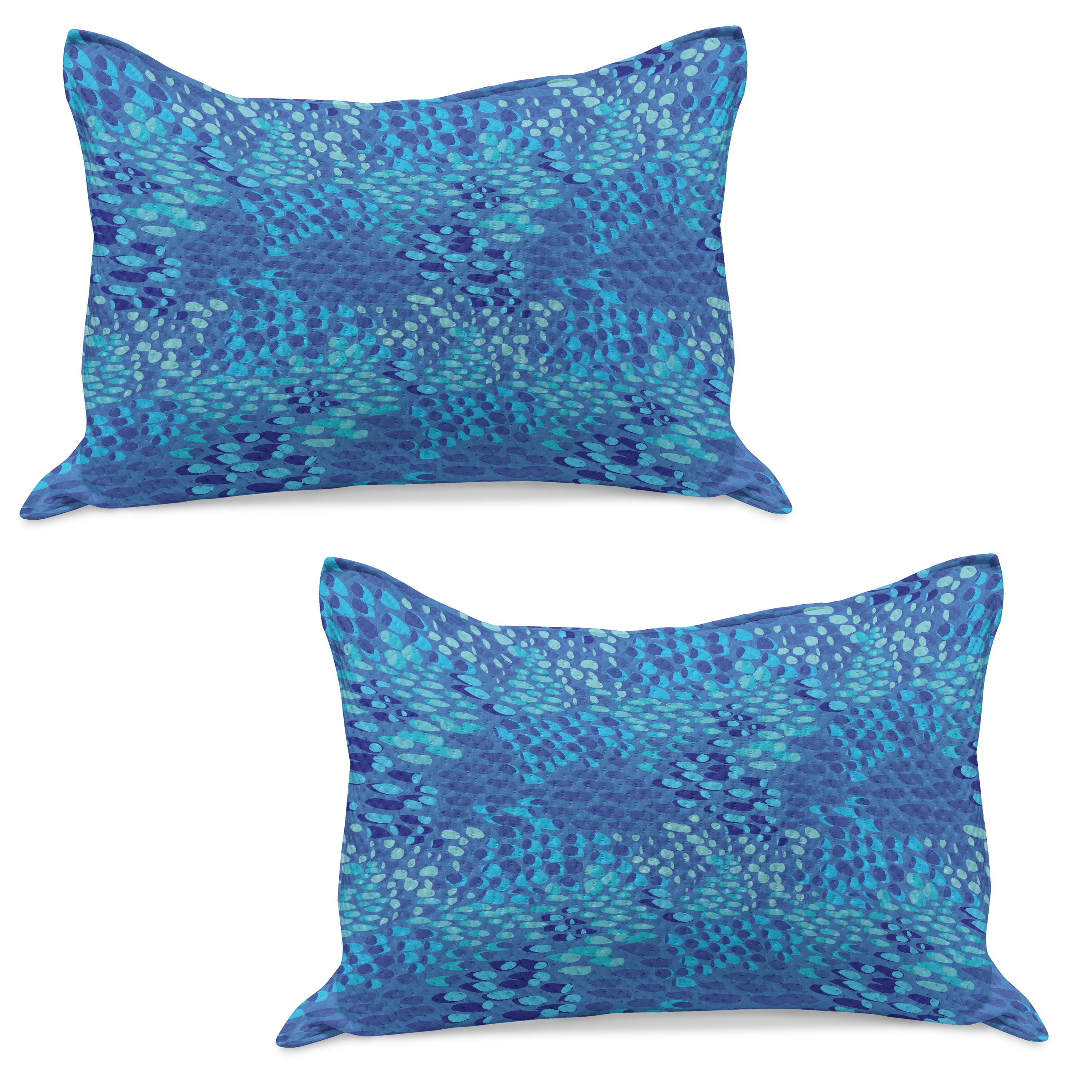 Aqua Knitted Quilt Pillowcover Set of 2, Animal Pattern Inspired by ...