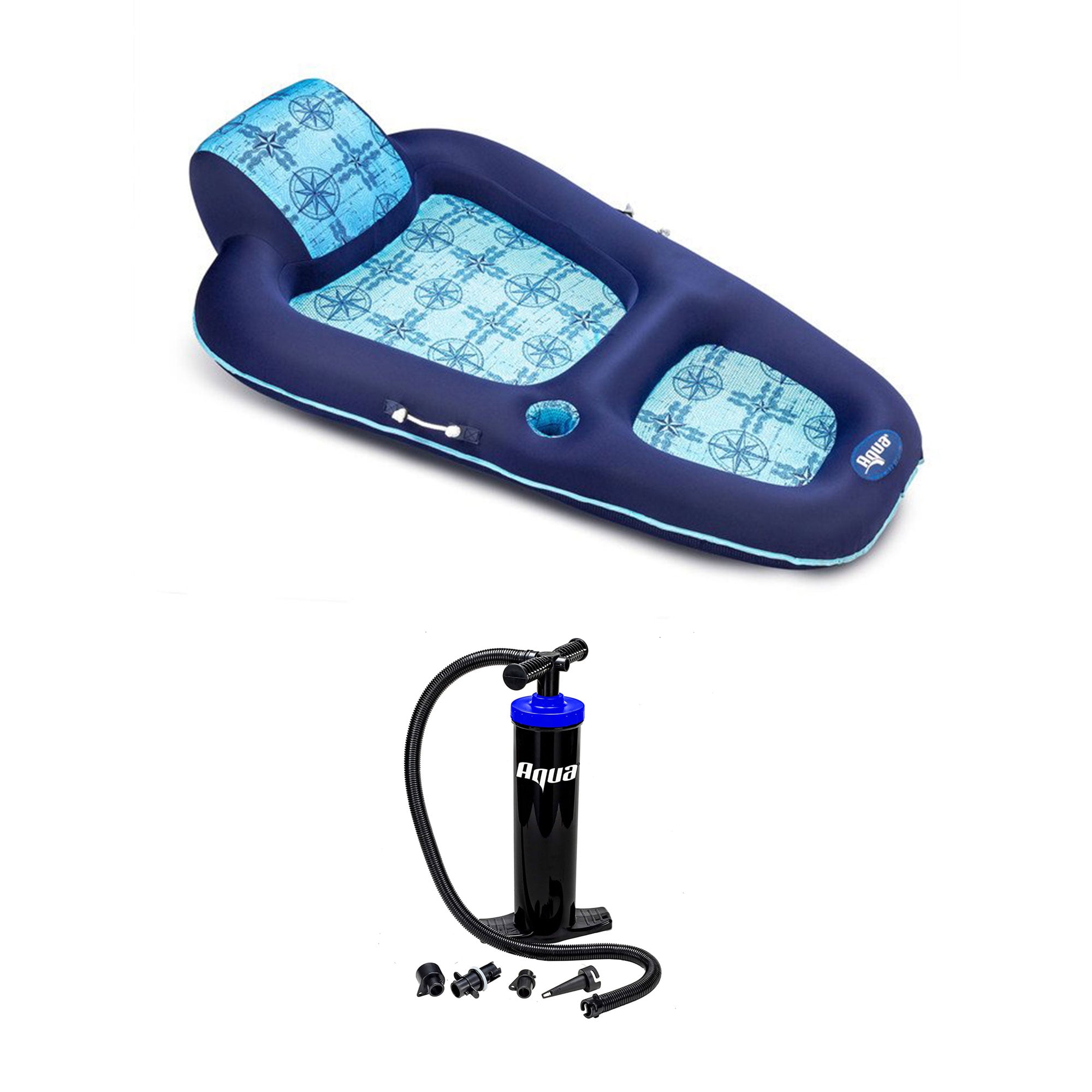 Aqua Leisure Adult's Heavy-Duty Large Inflatable Pool Float Lounger ...