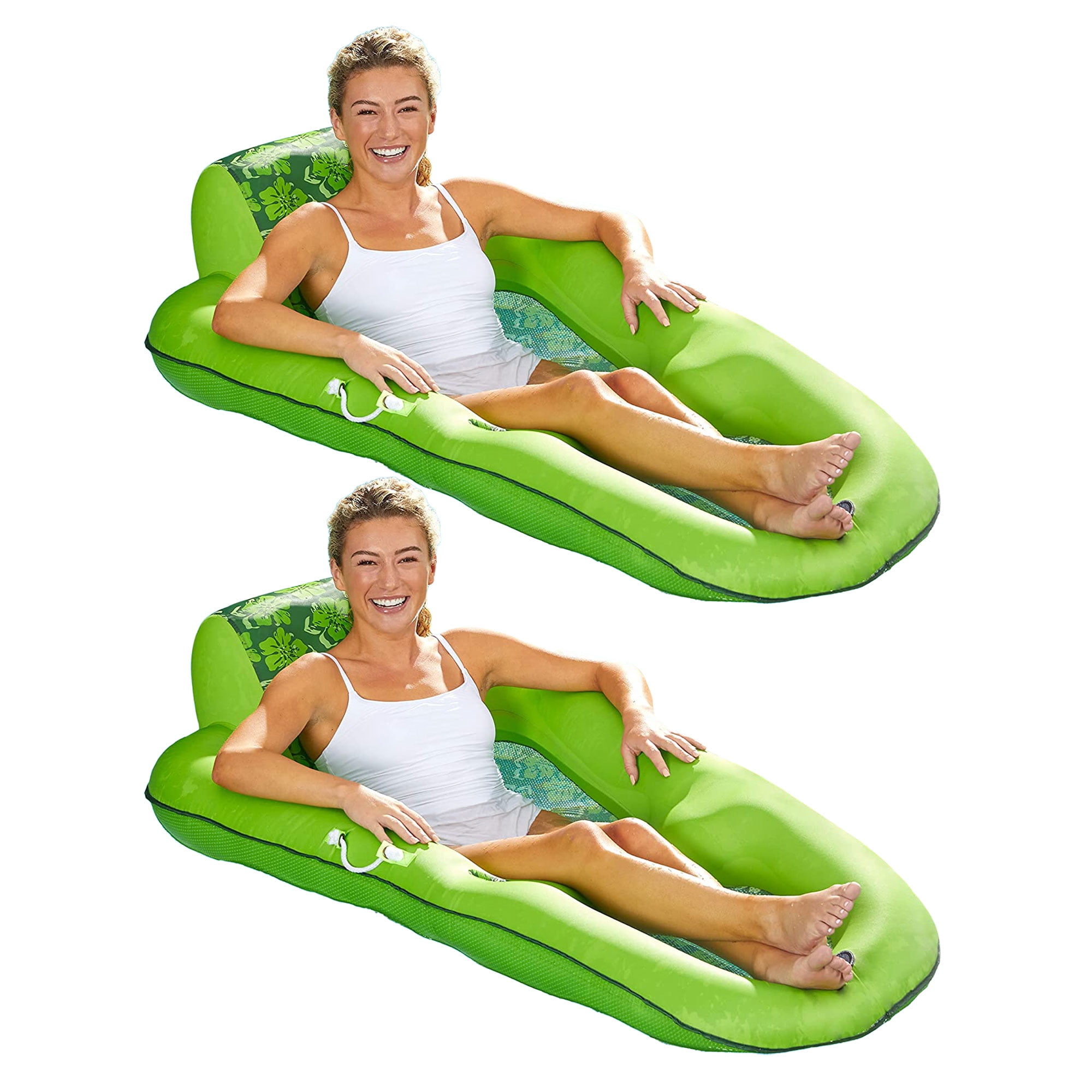 Aqua Leisure Reclining Backrest Water Loungers - Luxury Pool Floats ...