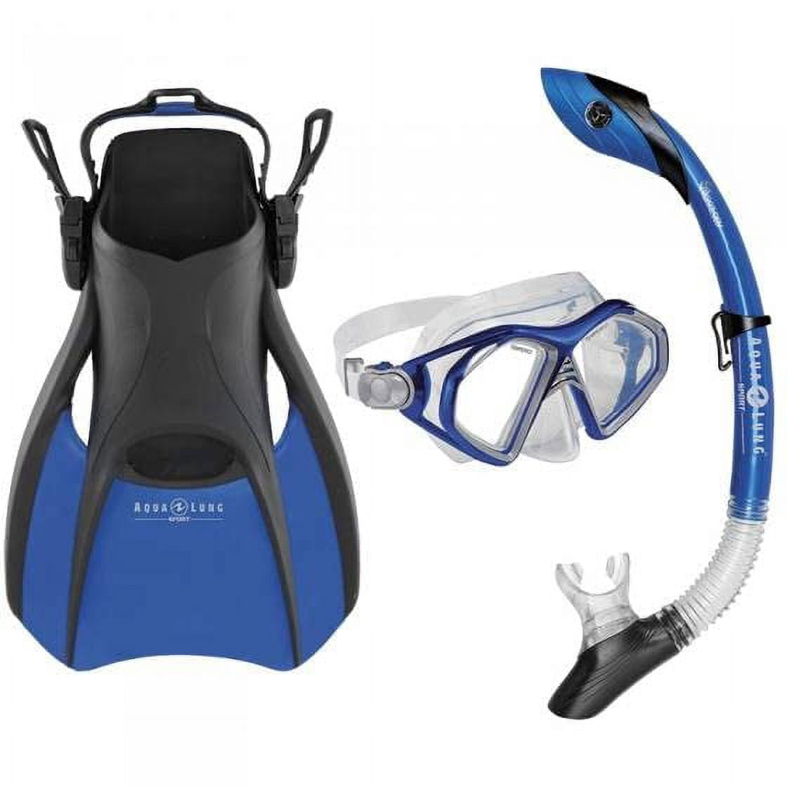 Aqua Lung Sport Adult Unisex Trooper Mask, Zulu Snorkel, Bolt Fins ...