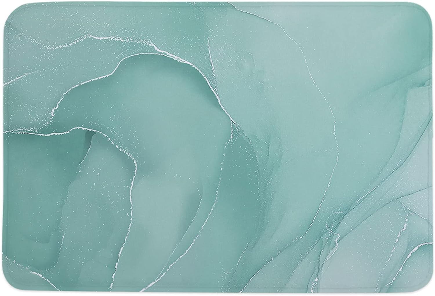 Aqua Marble Texture Memory Foam Doormat Absorbent Indoor Door Mat for ...