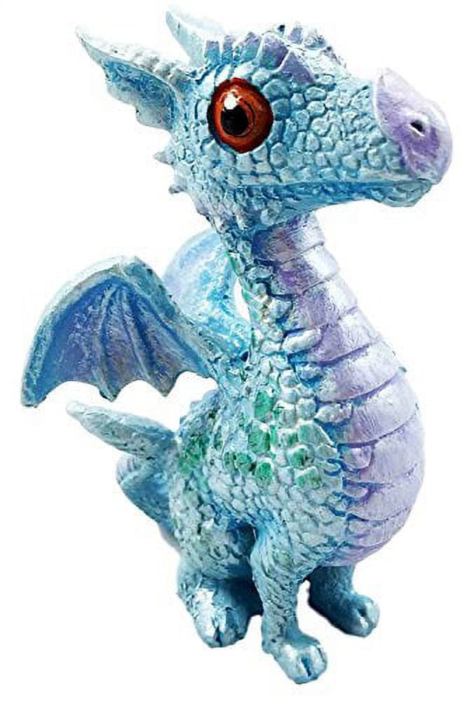 Aqua Mirage Oceanic Blue Emerald Dragon Baby Hatchling Figurine ...