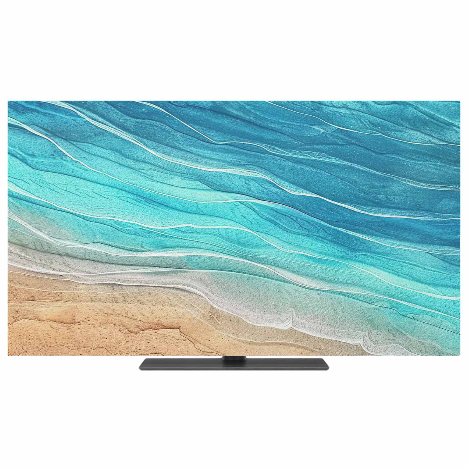 Aqua Ombre Coastal TV Dust Cover,Stretchable TV Screen Desktop Computer ...