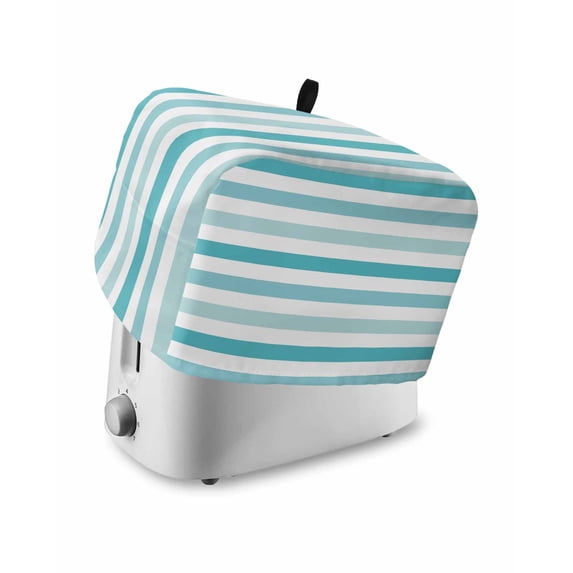 Aqua Ombre Grey Striped Small Toaster Cover 2 Slice, Kitchen Appliance ...