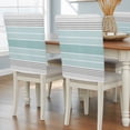Aqua Ombre Stripes Chair Back Covers, Modern Abstract Stripes Aesthetic ...