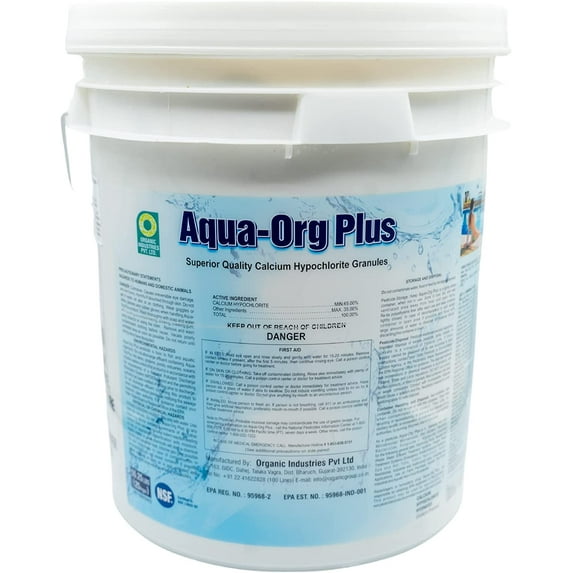 Aqua-Org Plus - 65% Calcium Hypochlorite Pool Shock Granules for ...