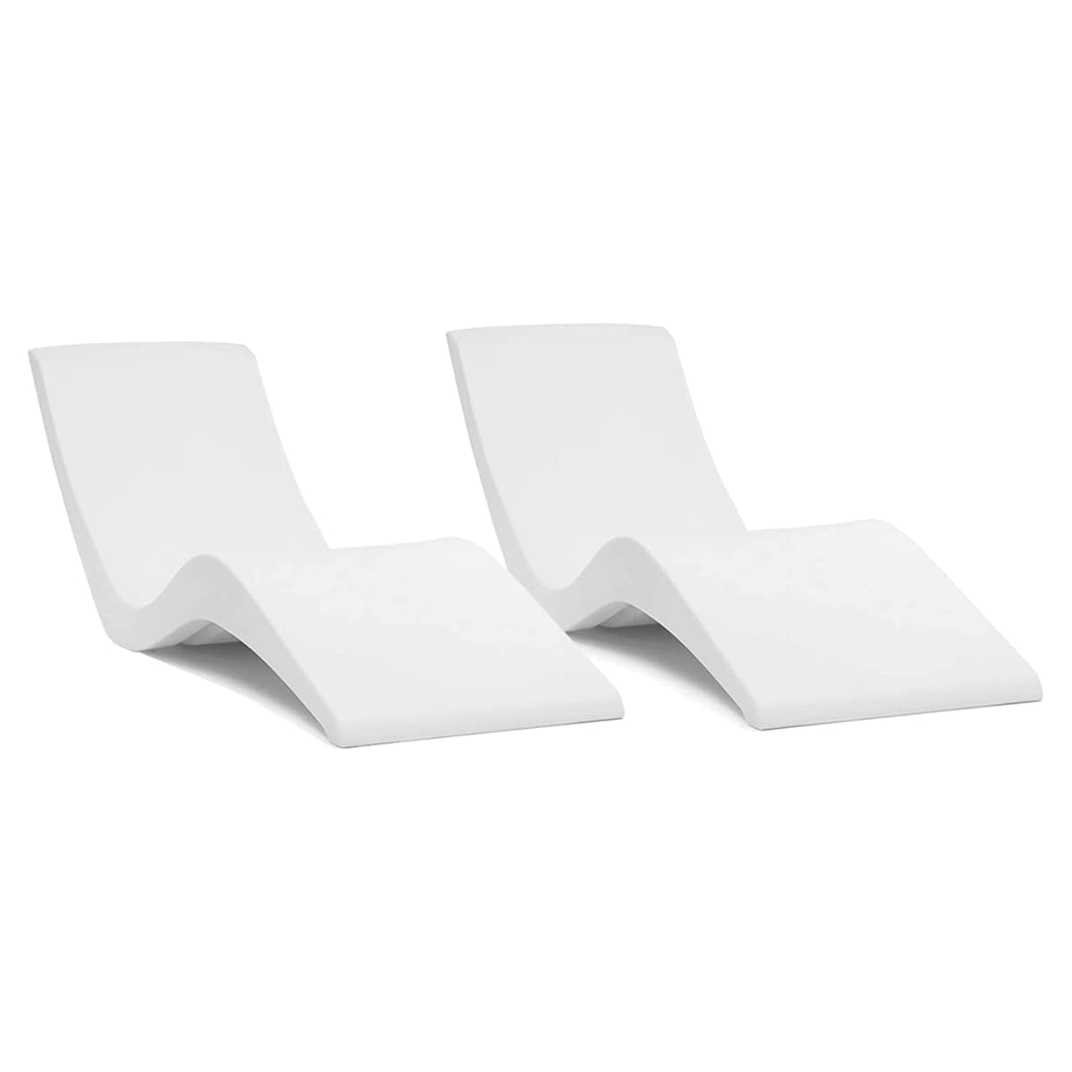 Aqua Outdoors In Pool Chaise Lounge - Set of Two - Classic White ...