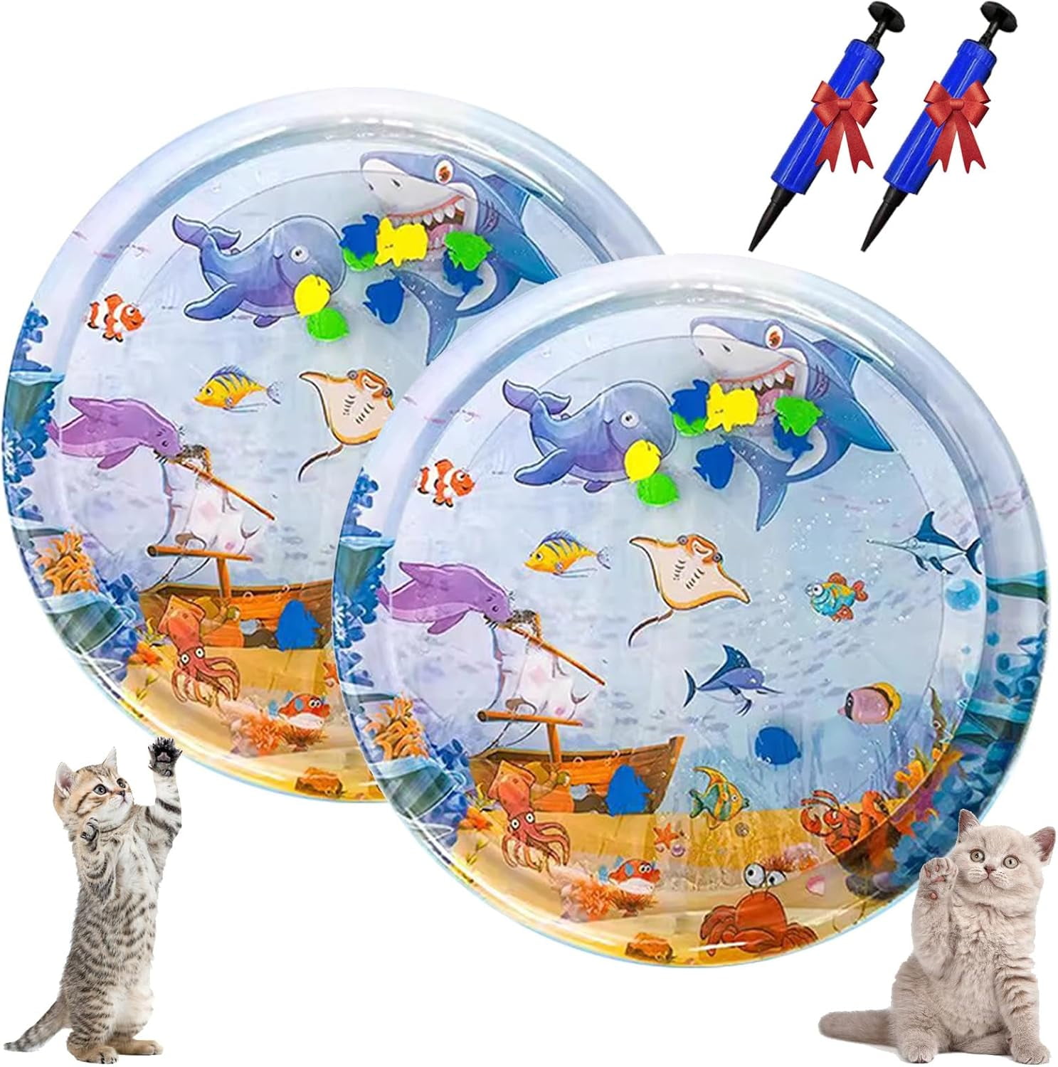 Aqua Paws Play Mat for Cats, Aqua Cats Pet Water Bed Mat, Paw Cool ...