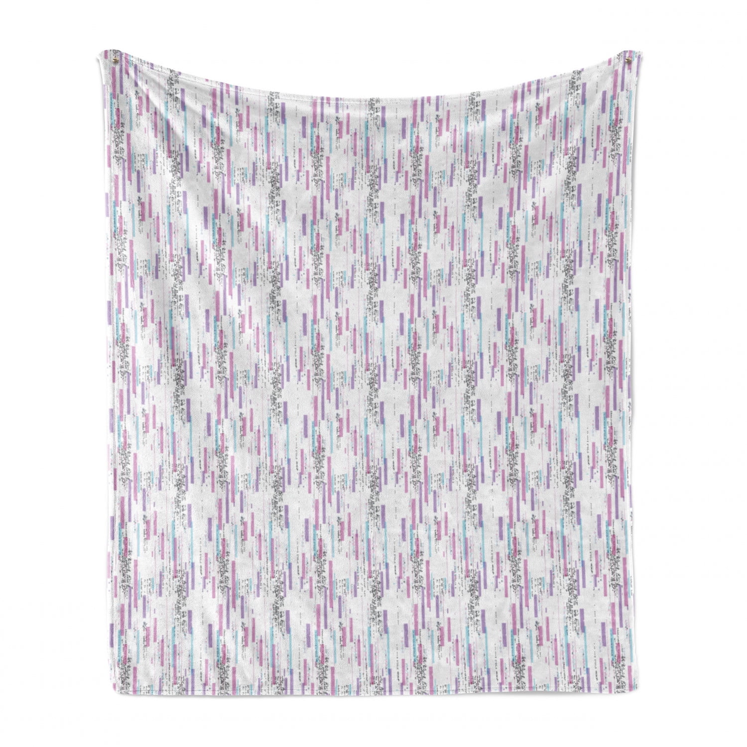 Aqua and Pink Soft Flannel Fleece Throw Blanket, Futuristic Streaks ...