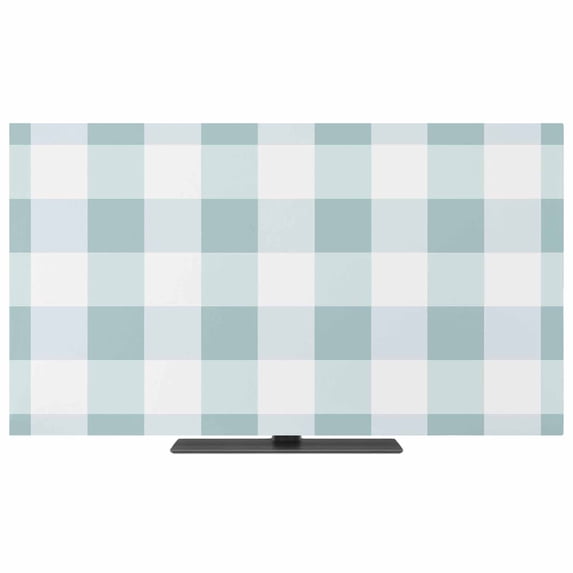 Aqua Plaid TV Dust Cover,Stretchable TV Screen Desktop Computer ...