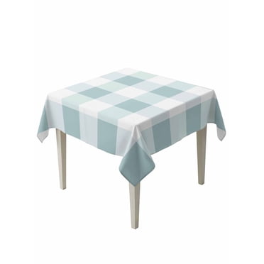 Navy Blue White Plaid Table Cloth, Farmhouse Checkered Buffalo ...