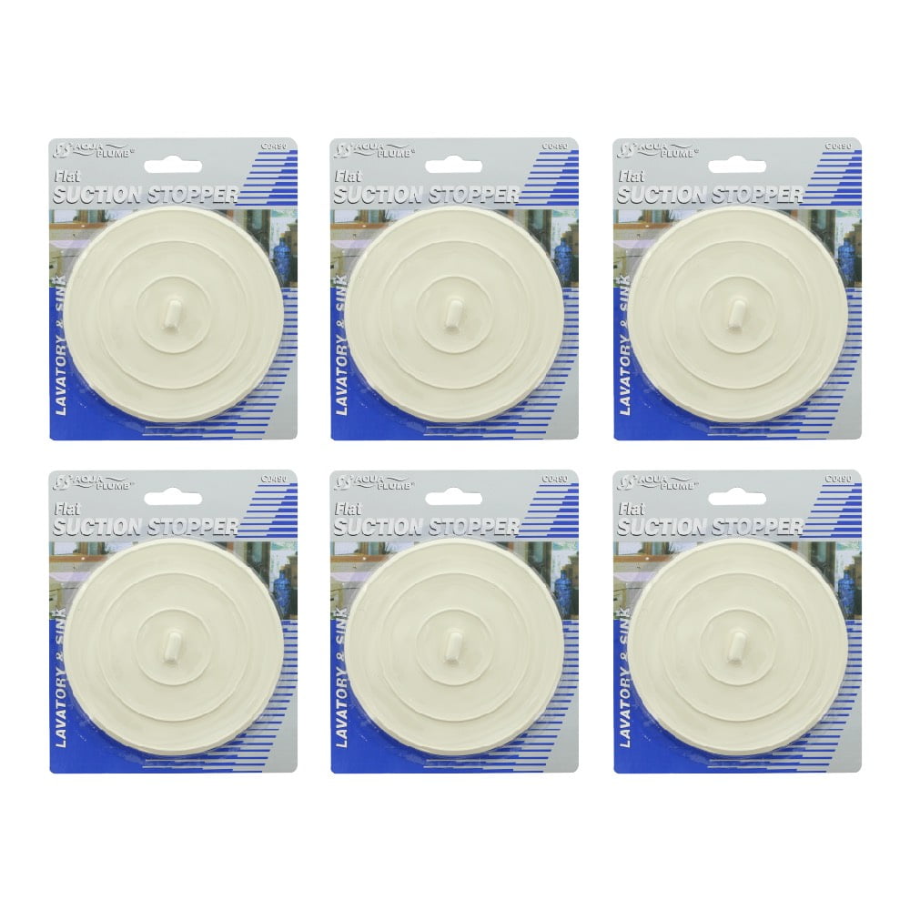 Aqua Plumb Flat Drain Stopper Rubber Suction with Tab C0490 Lavatory ...