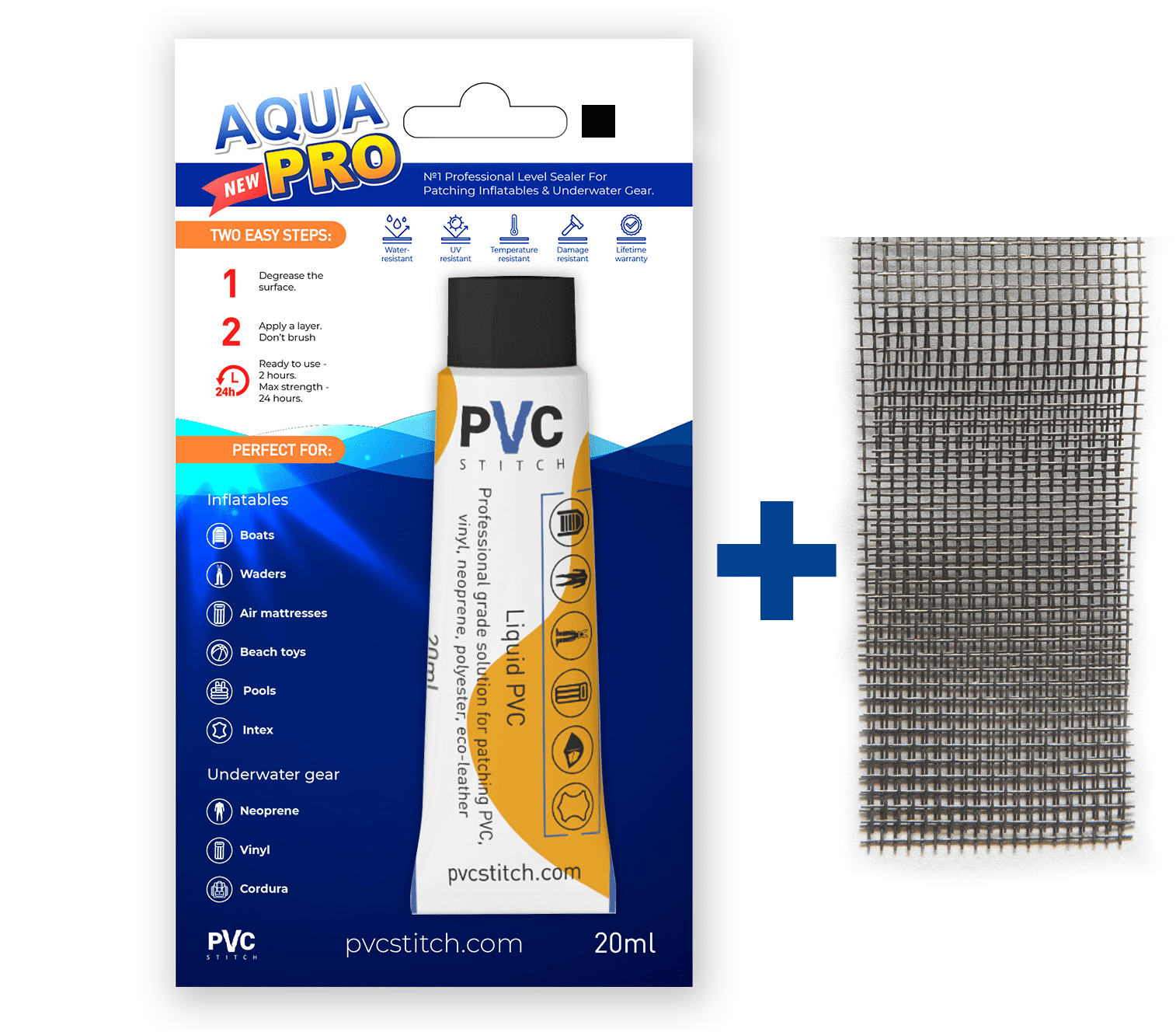 Aqua Pro Black Liquid Patch Waterproof Repair Kit for PVC and PU ...