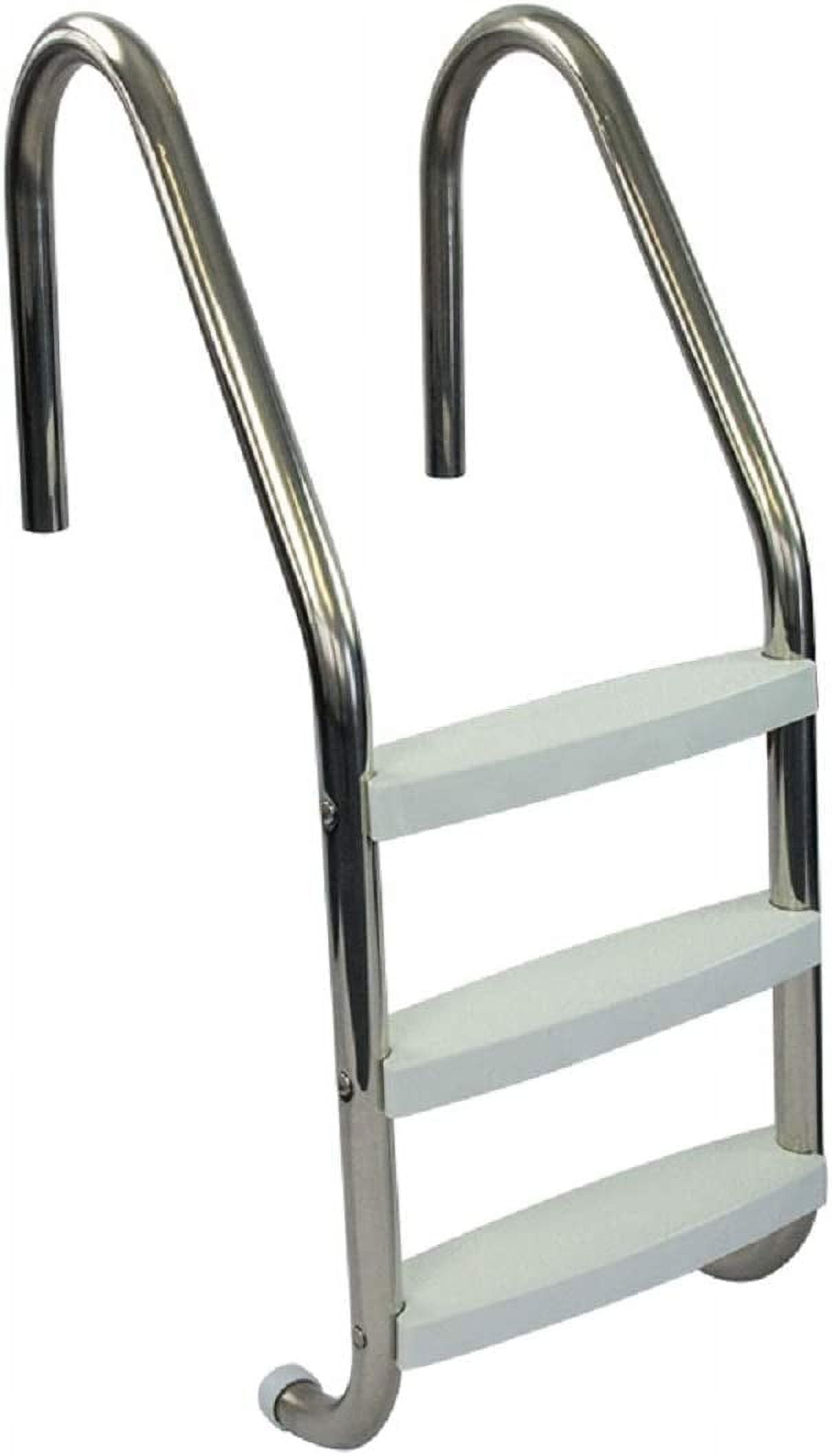 Aqua Select 4-Step Stainless Steel Pool Ladder with Stainless Steel ...
