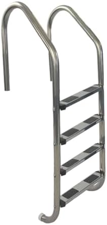Aqua Select 4-Step Stainless Steel Pool Ladder with Stainless Steel ...