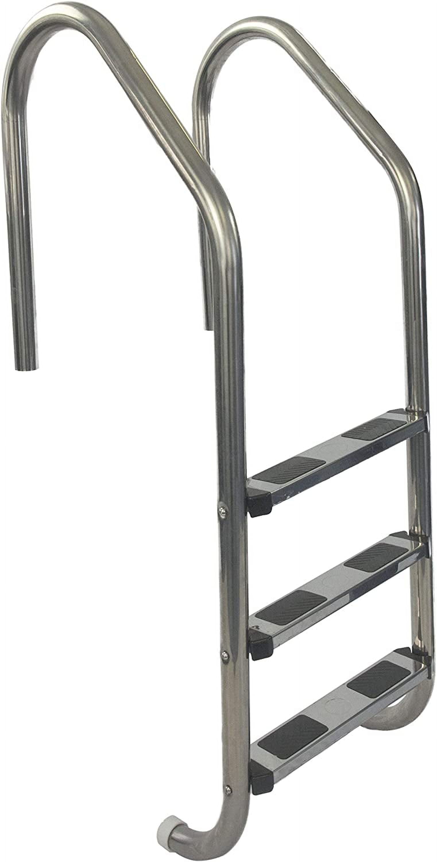 Aqua Select 4-Step Stainless Steel Pool Ladder with Stainless Steel ...