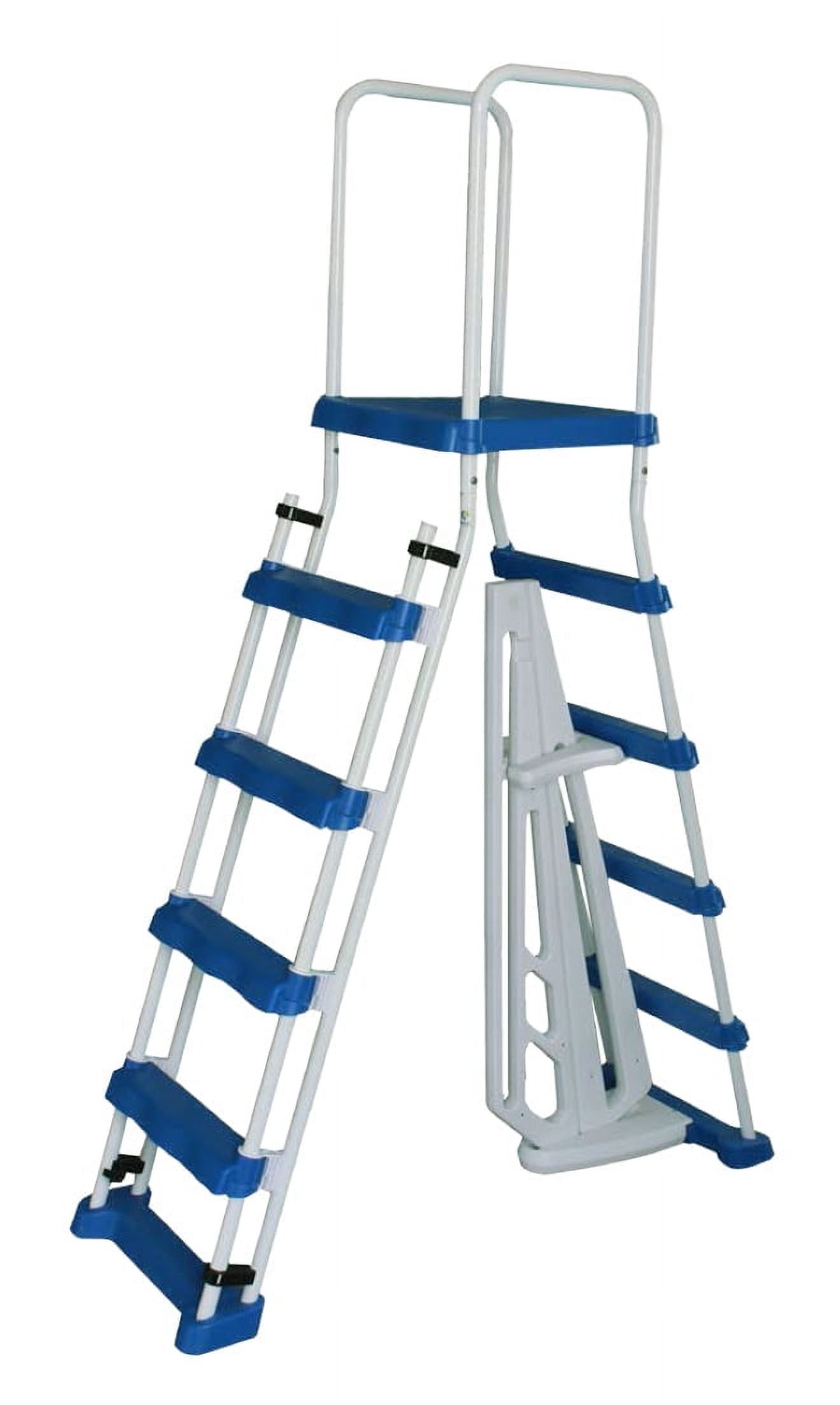 Confer Plastics Above Ground Flip Up In-Frame Pool Ladder, Warm Gray ...