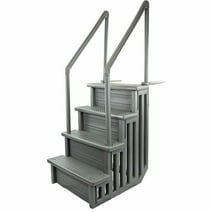Aqua Select Everest Swimming Pool Step and Outside Flip up Ladder ...