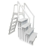 "Ocean Blue Above Ground Mighty Step and Safety Ladder Set Deck 30 ...