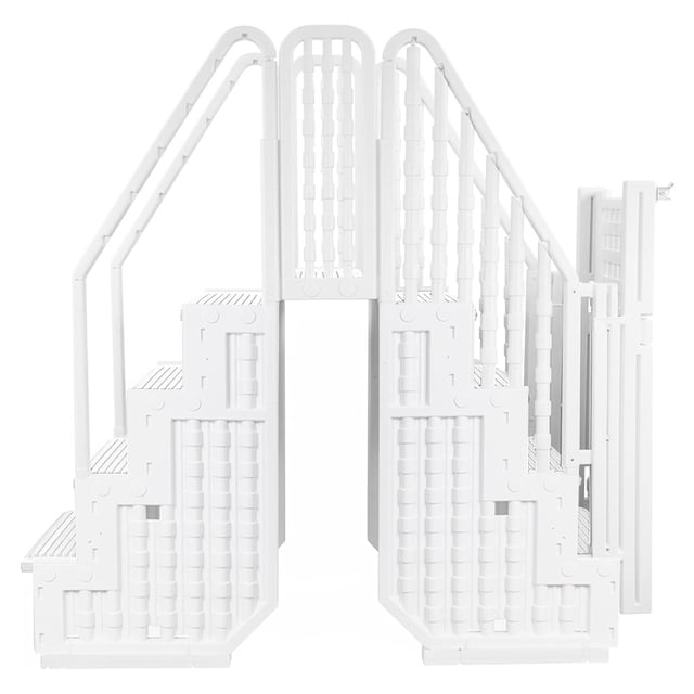 Aqua Select Everest Above Ground Pool Entry System, White, 350 lbs ...