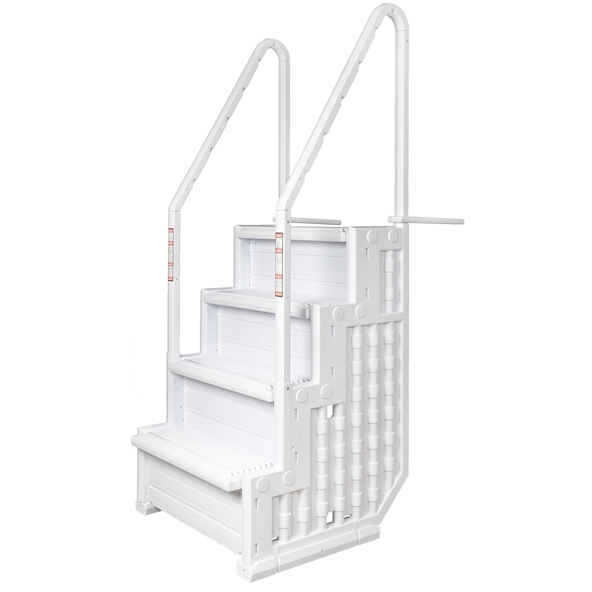Aqua Select Everest Above Ground Pool Step Ladder, White, 350lbs Weight ...